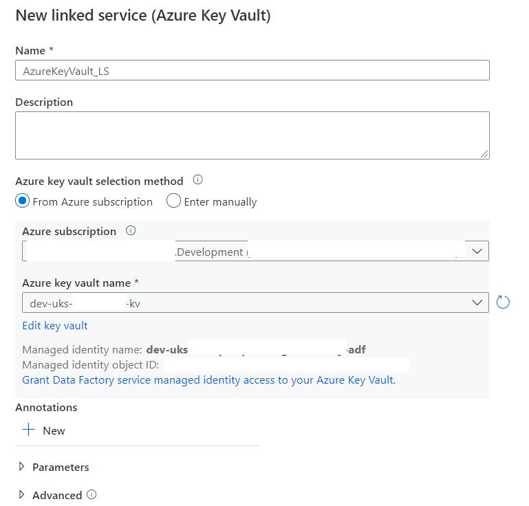 Azure Data Factory Moving from development and Production – Part 2. Using Key vault for Linked ...